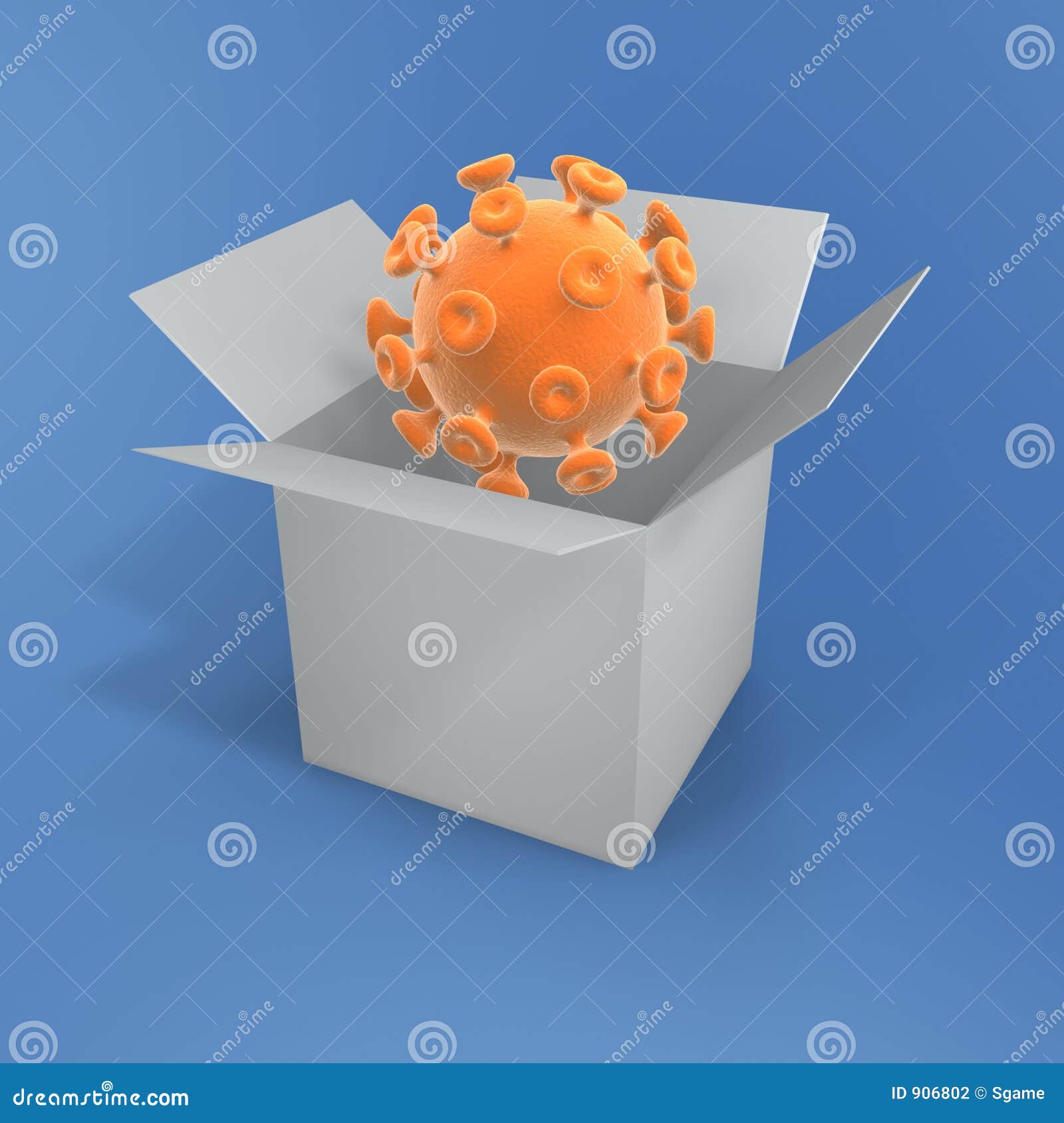 Open box and virus stock illustration. Illustration of health - 906802