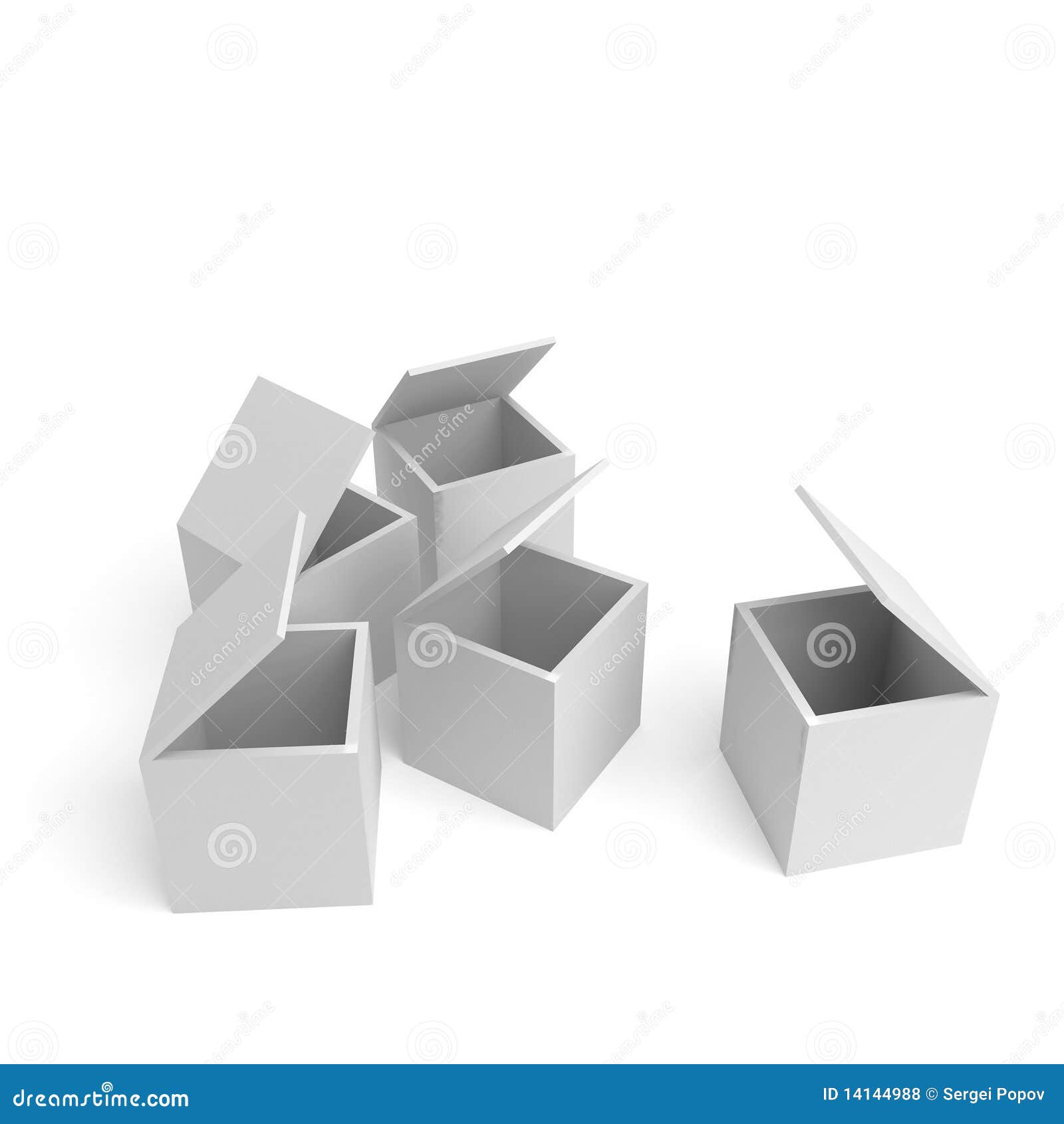 Open boxes stock illustration. Illustration of shipping - 14144988