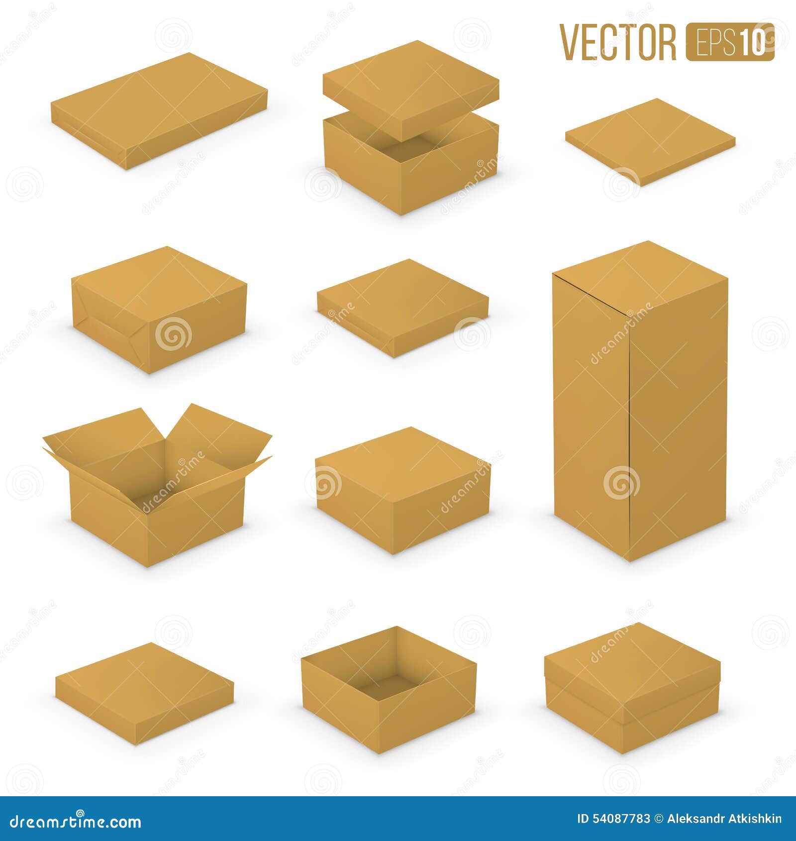 Open boxes stock vector. Illustration of brand, advertising - 54087783