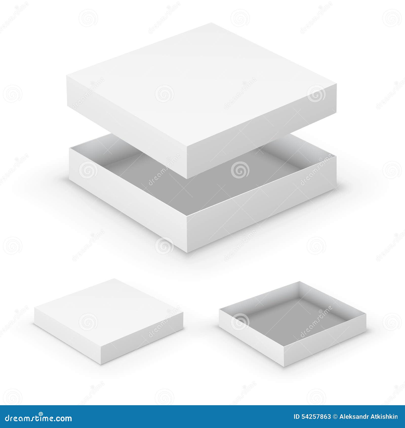 Flat Square Box Template