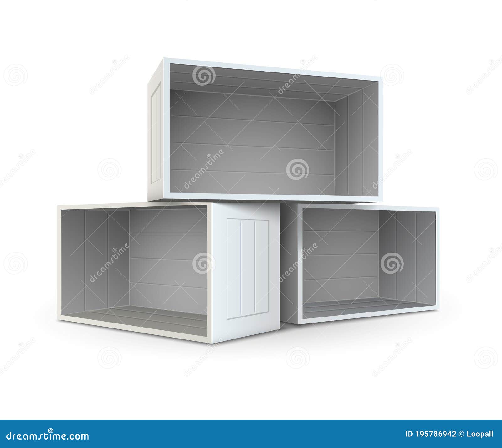 Open boxes. Illustration. stock illustration. Illustration of inside ...