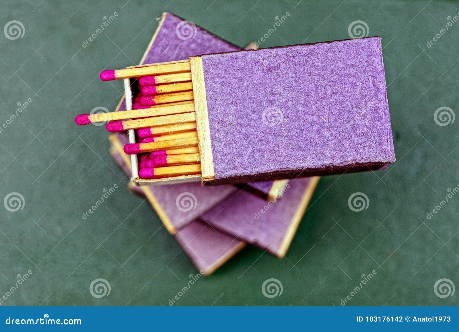 Open Boxes with Matches on the Table Stock Photo - Image of flammable ...