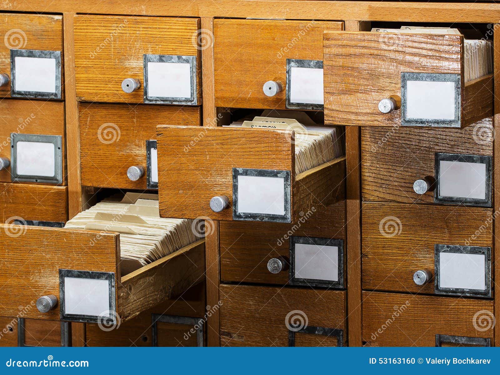 Open Boxes in the Old Archive Stock Photo - Image of card, data: 53163160