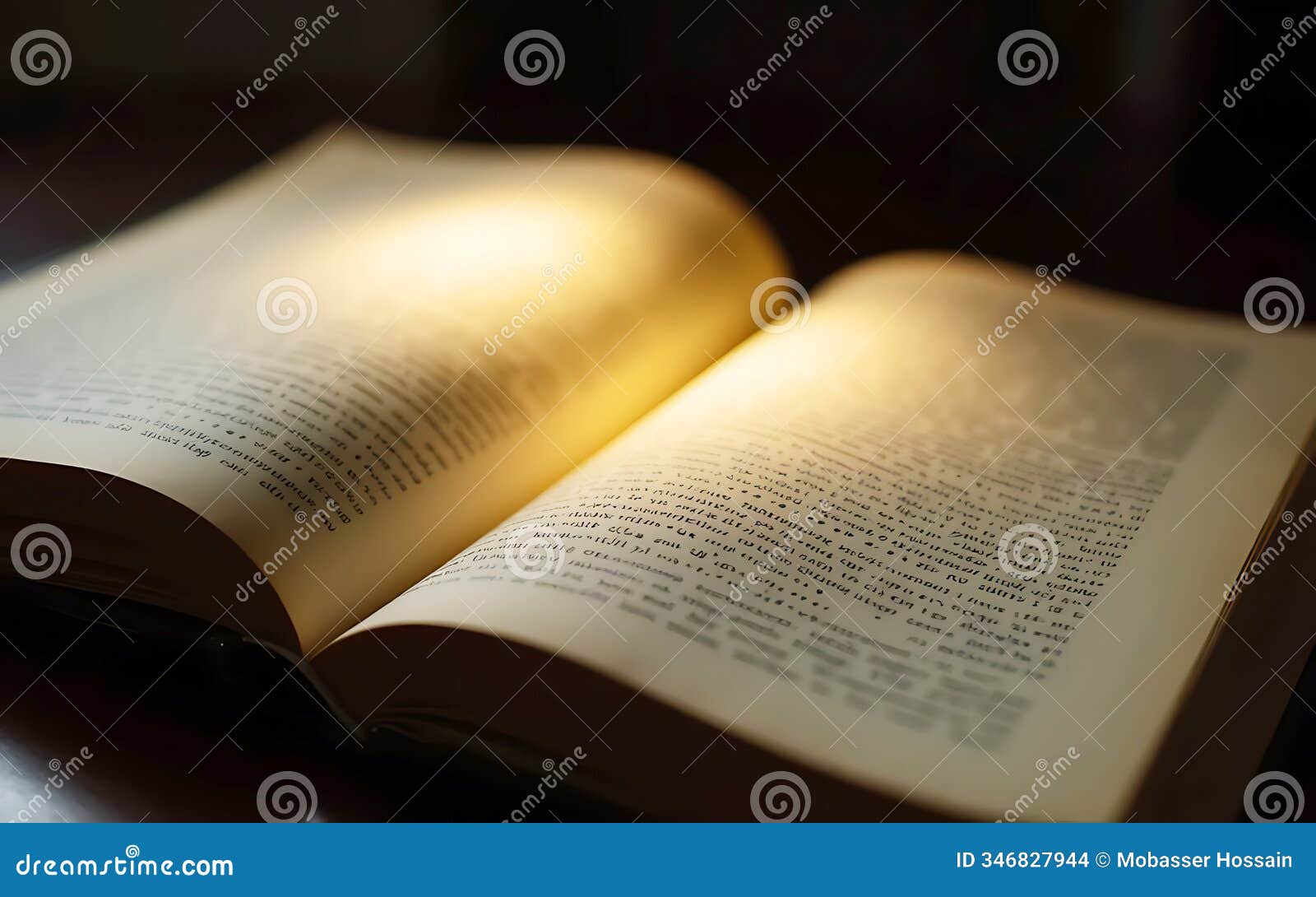 An Open Braille Book with Light Illuminating the Raised Dots ...