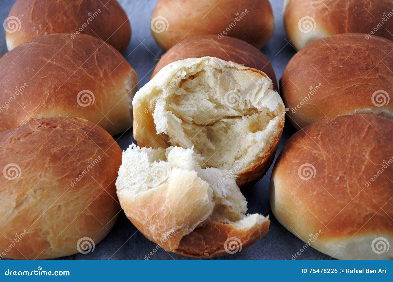 Open bread roll stock photo. Image of background, gluten - 75478226