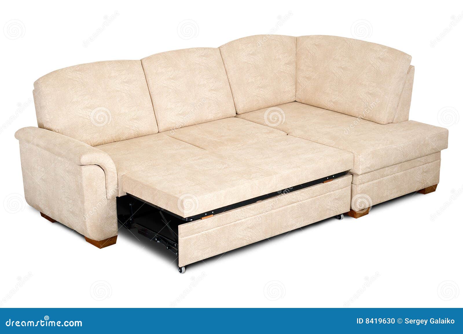Open bright fabric sofa stock photo. Image of indoors - 8419630