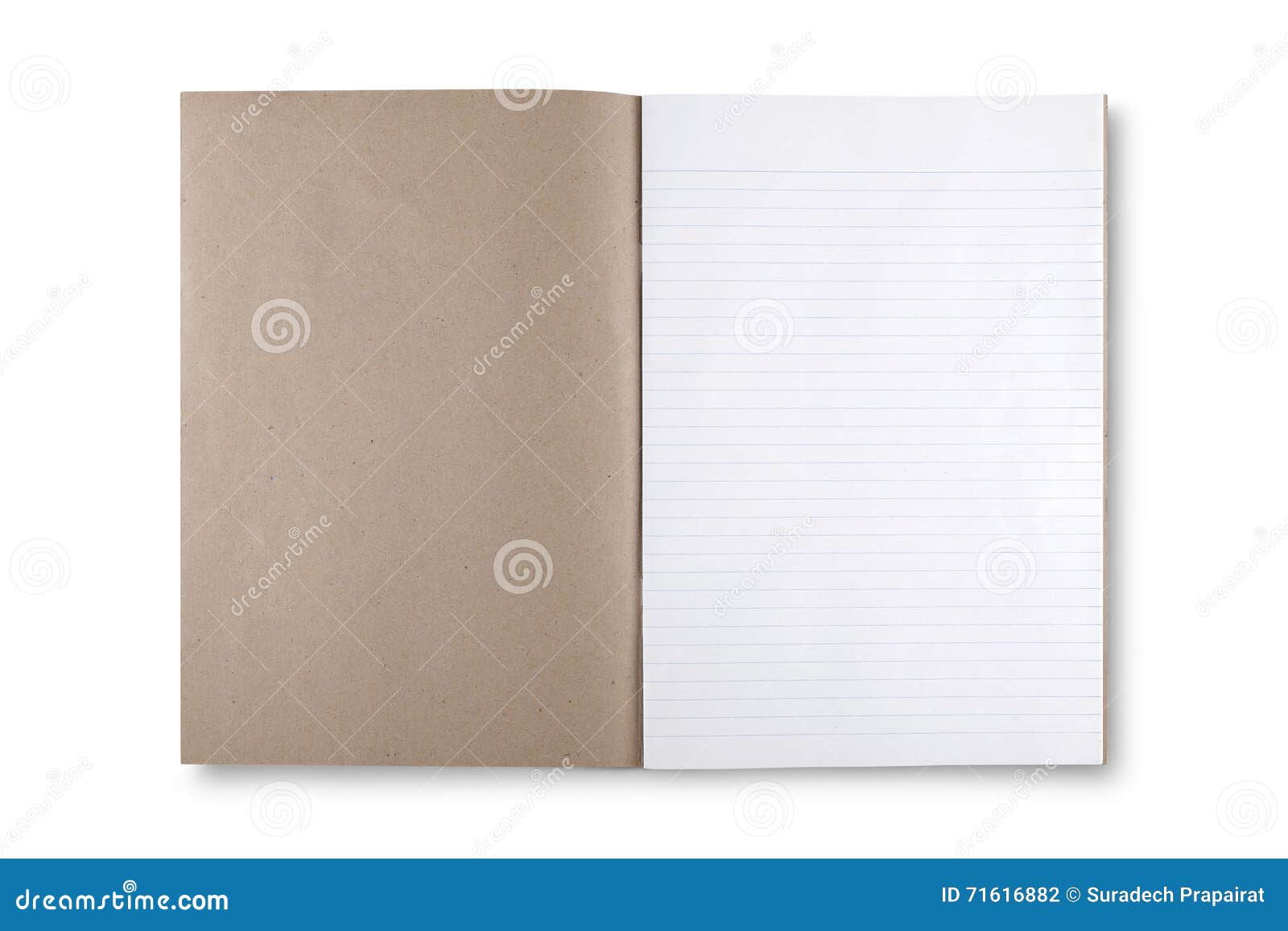 Open Brown Book on White Background Stock Photo - Image of object ...