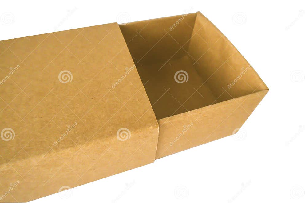 Open Brown box isolated stock image. Image of container - 93722407