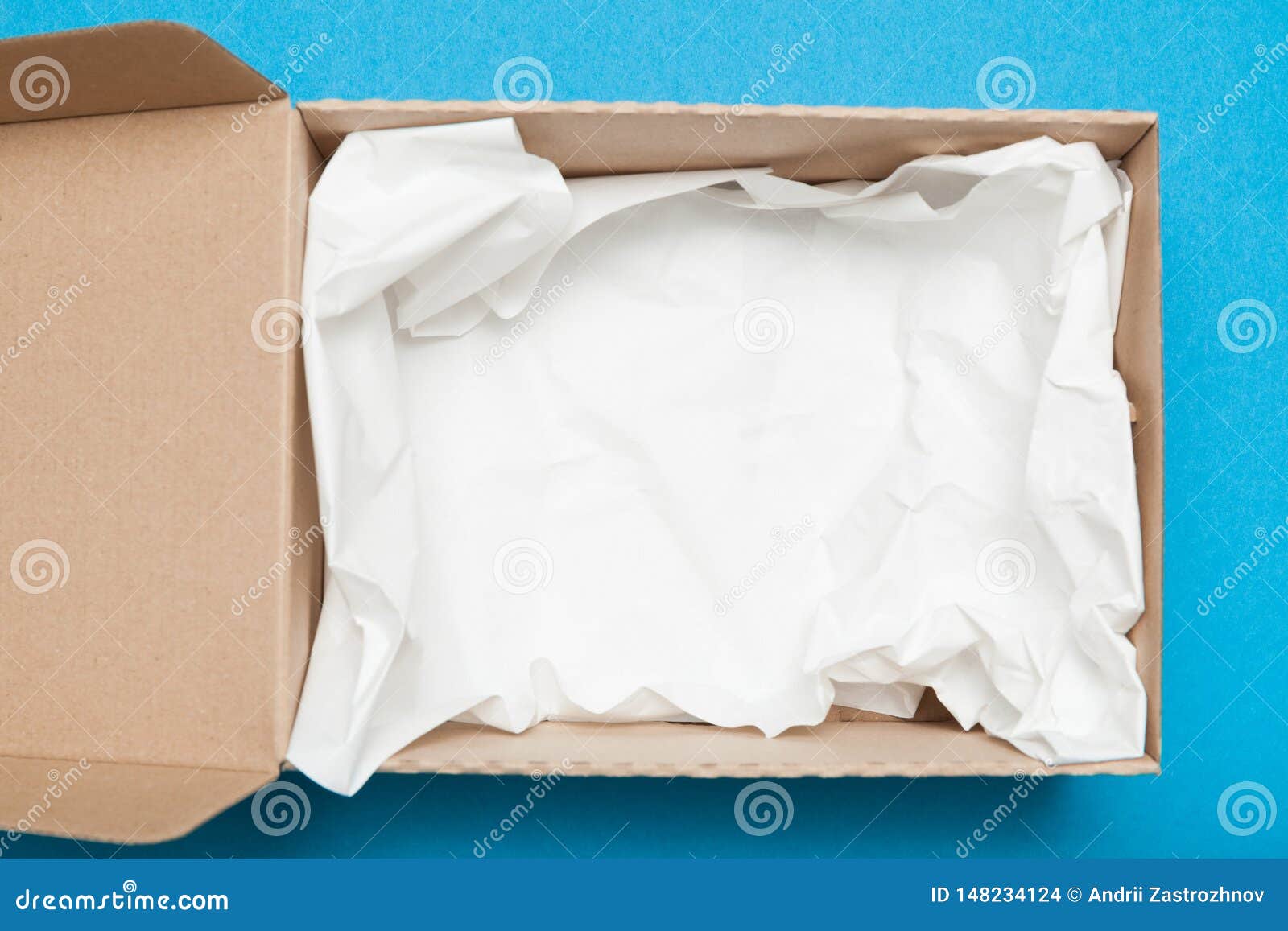Open Brown Cardboard Box, Shipping Package Stock Photo - Image of open ...
