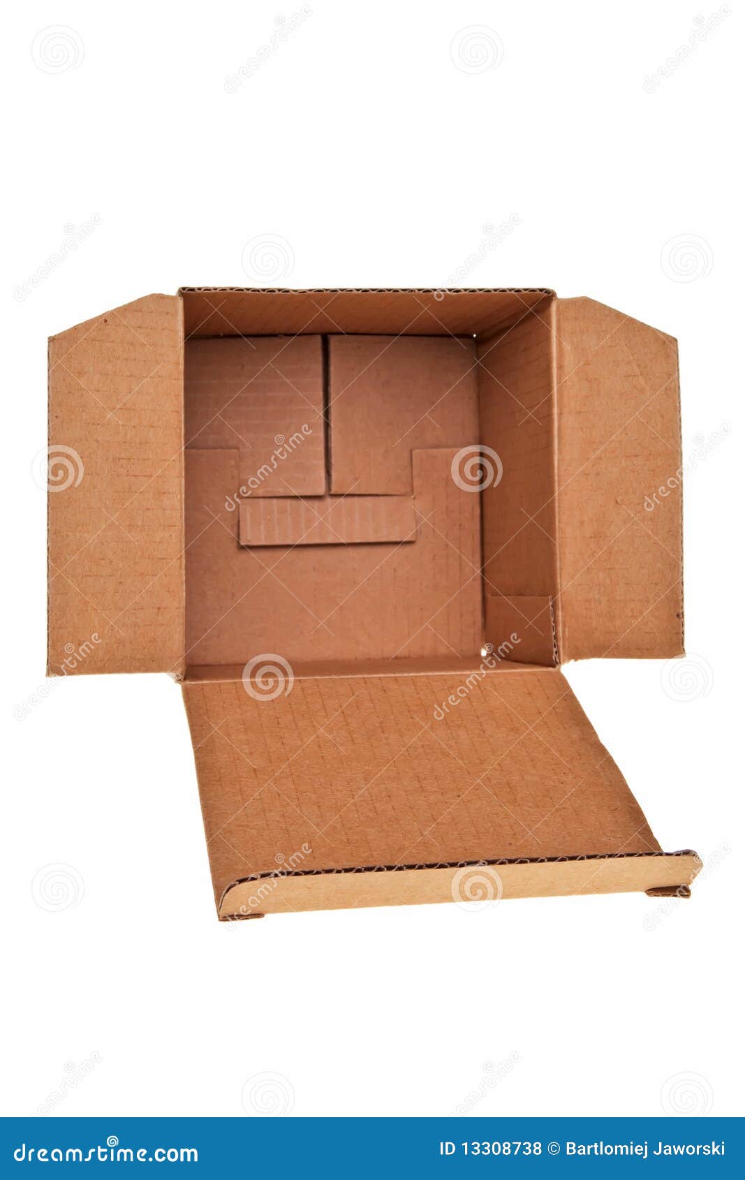Open brown carton box. stock photo. Image of background - 13308738