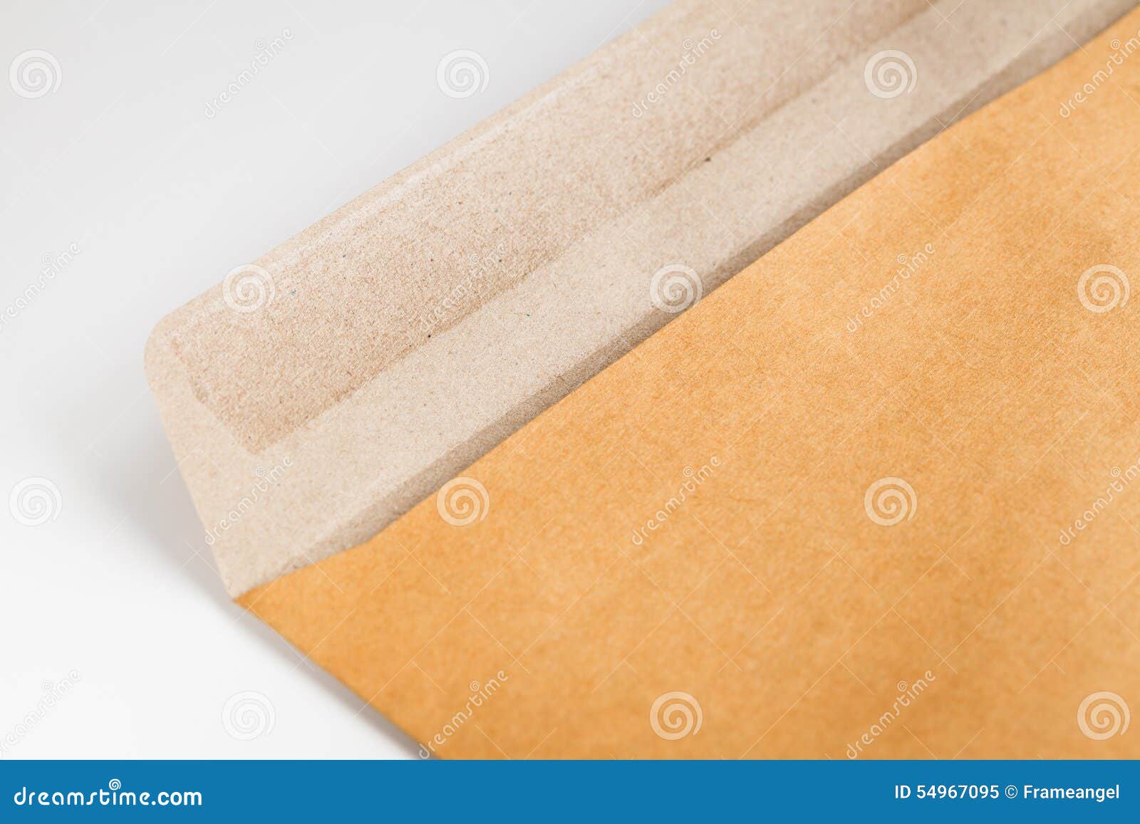 Open Brown Envelope on the Table Stock Image - Image of message ...