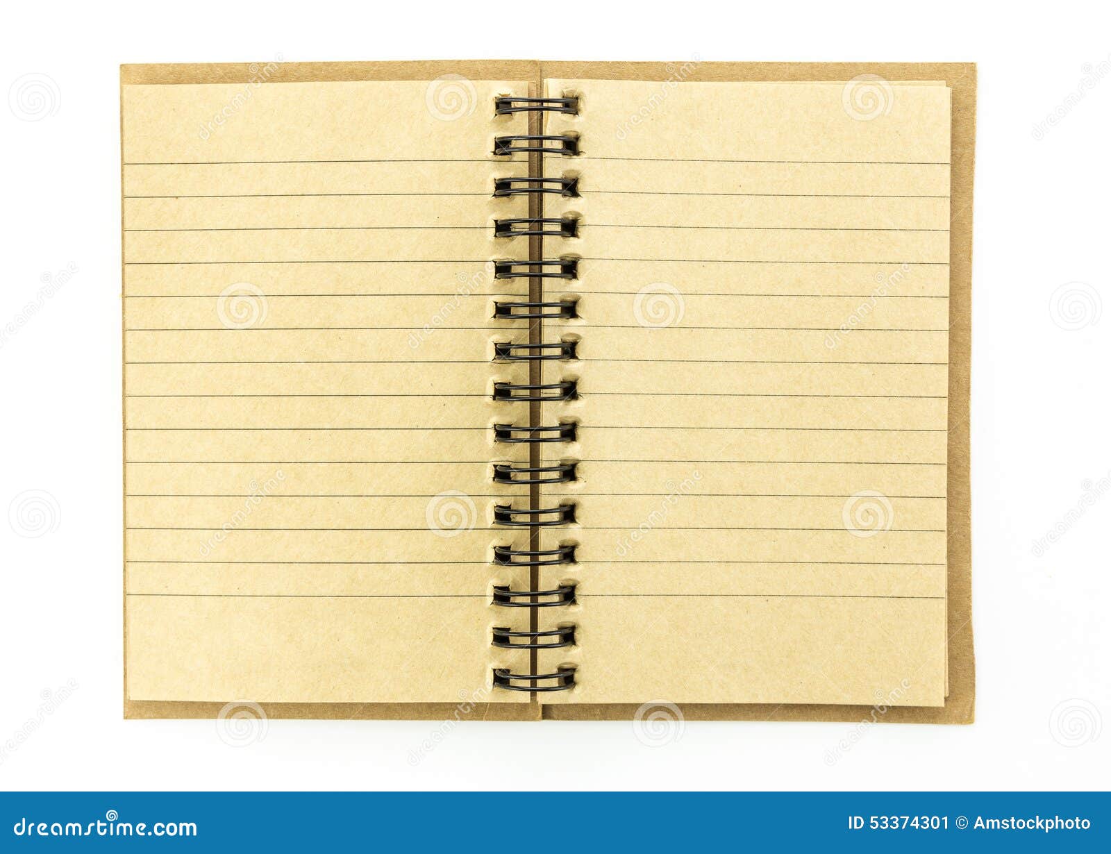 Open Brown Notebook Isolated White Background Stock Photos - Download ...