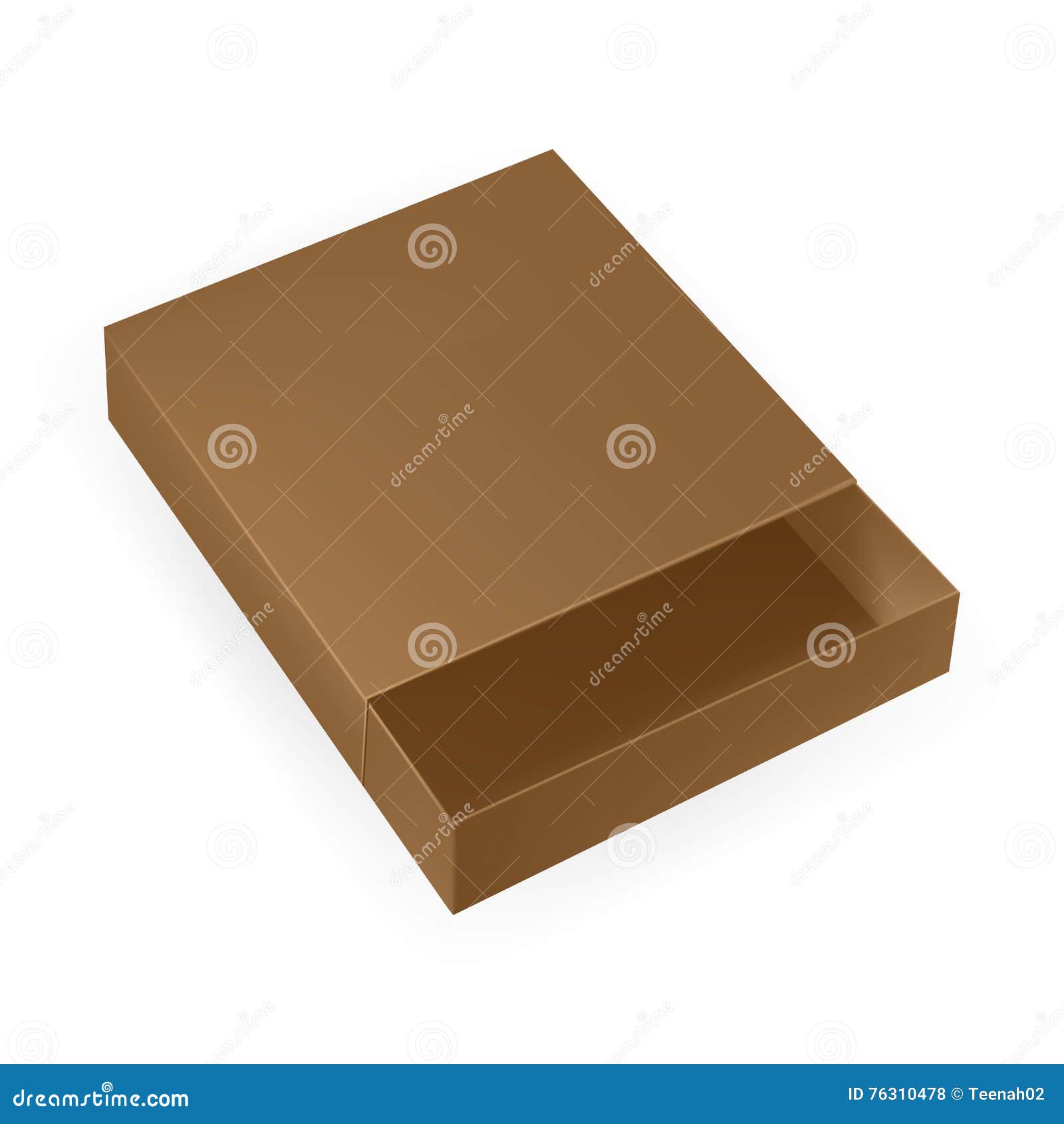 Open Brown Packaging Box, Top View Stock Vector - Illustration of gift ...
