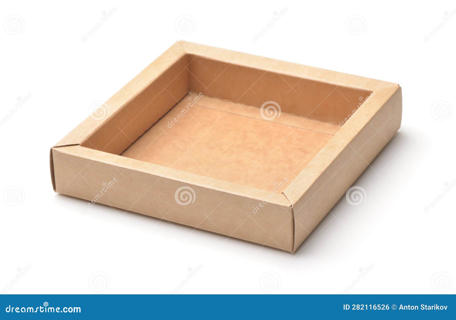 Open Brown Paper Packaging Tray Stock Photo - Image of biodegradable ...