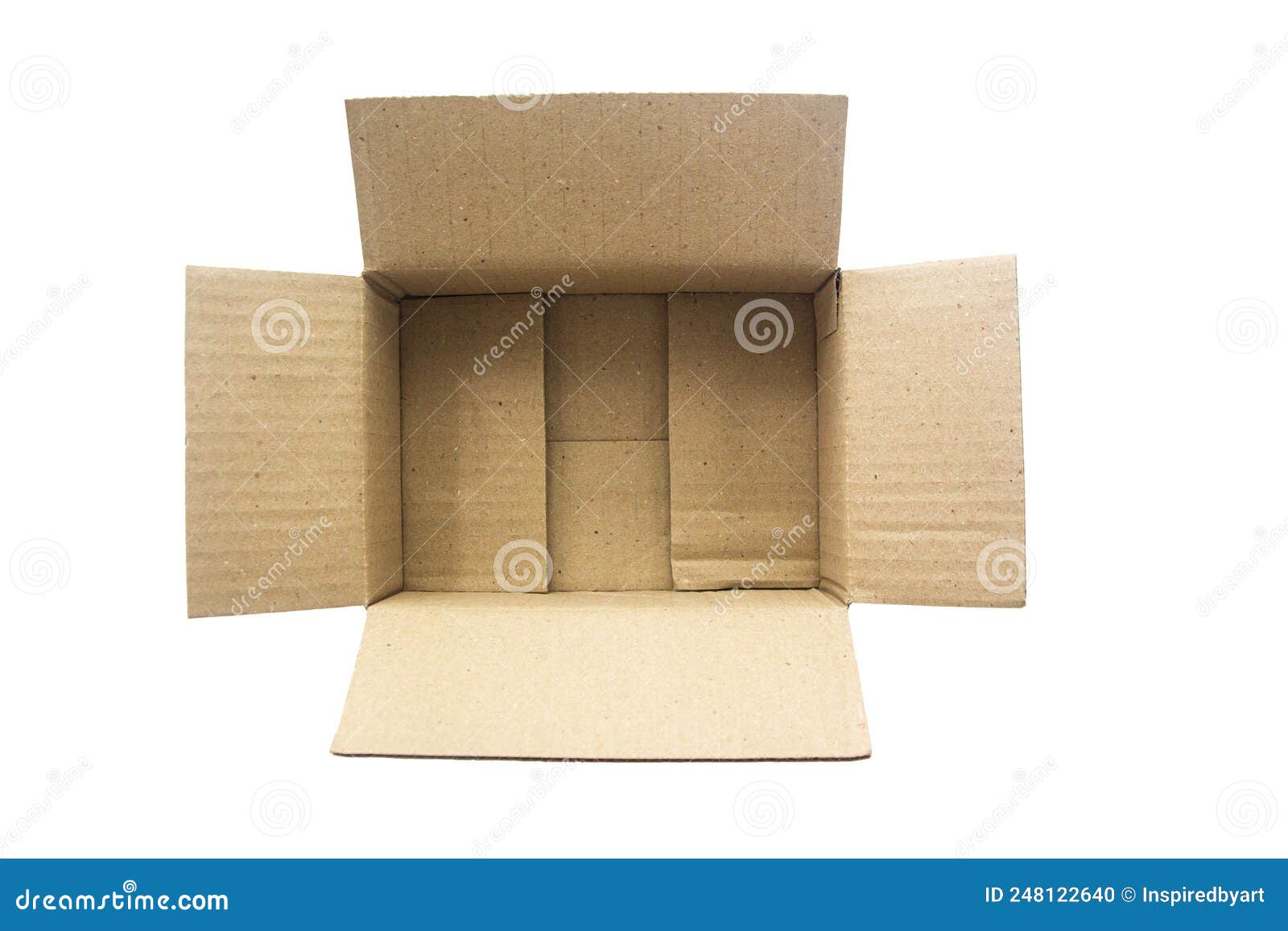 Open Brown Parcel Box, Empty, Made from Recycle Paper, Use in Delivery ...