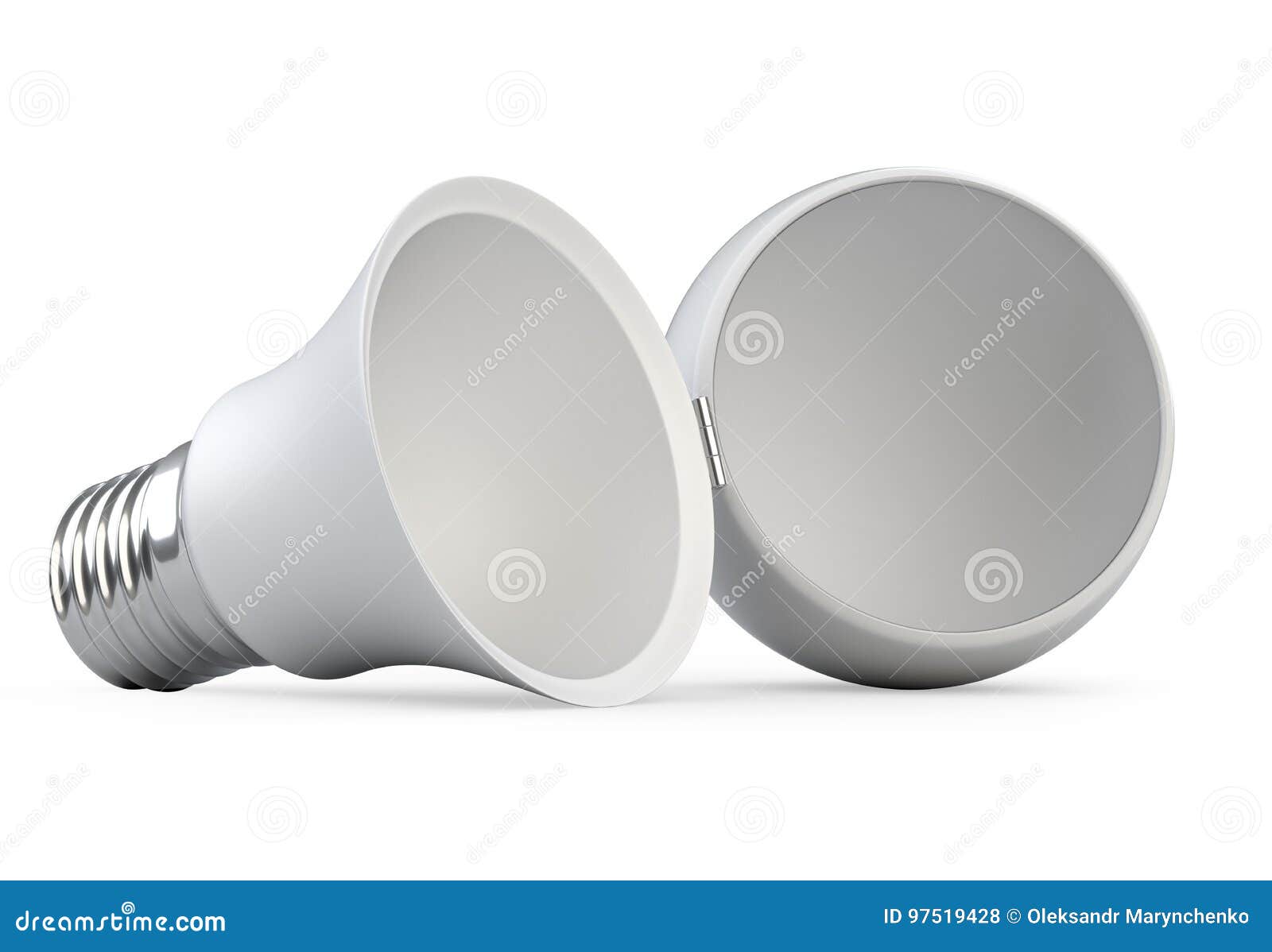 The Open Bulb is Empty Inside. Stock Illustration - Illustration of ...