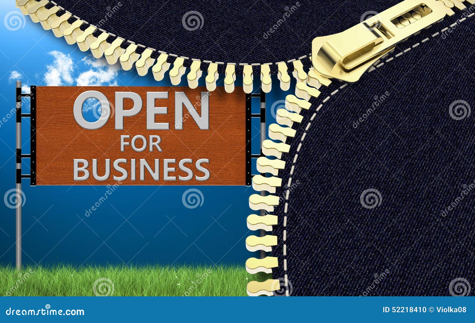 Open for business stock illustration. Illustration of business - 52218410
