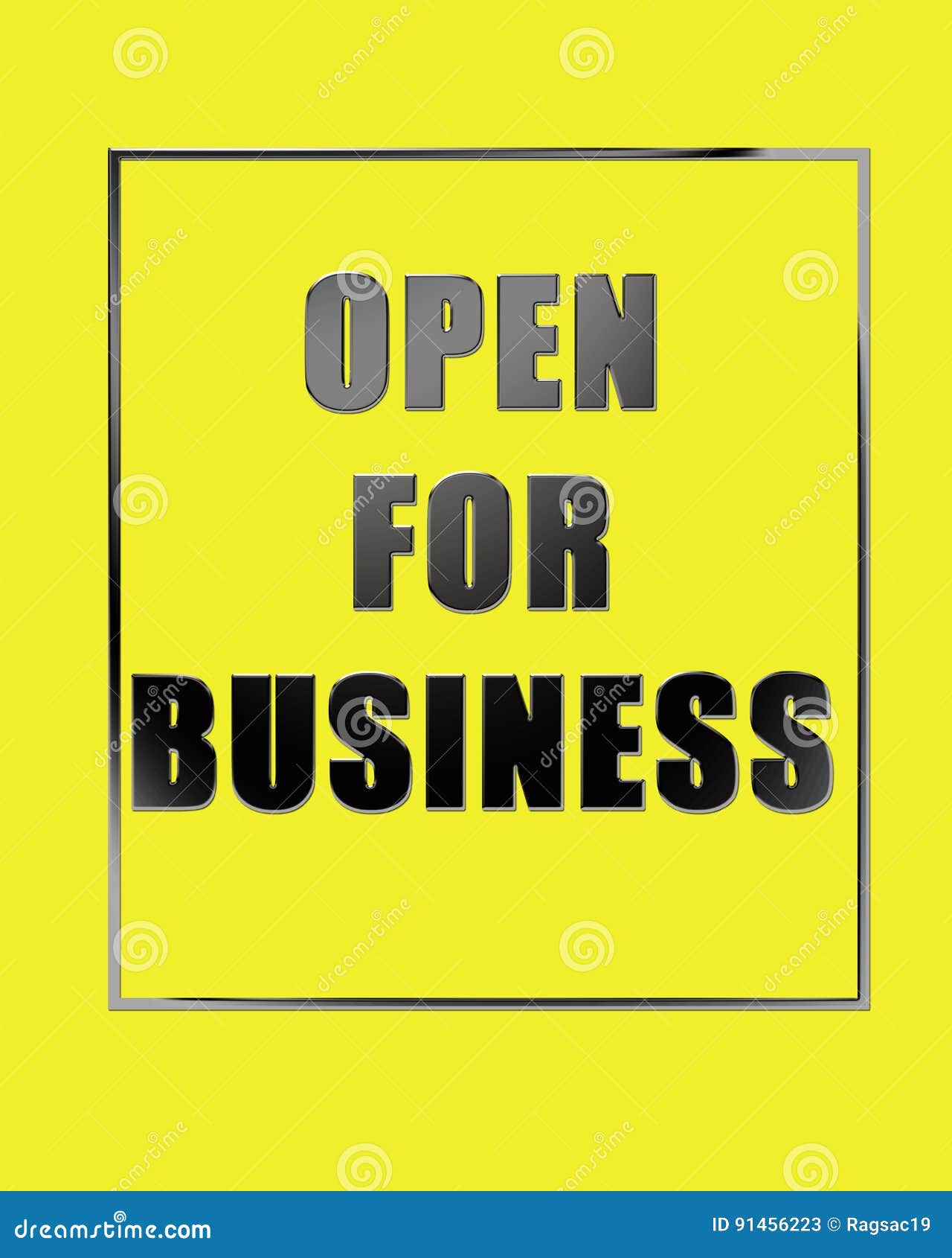 Open for business stock illustration. Illustration of busness - 91456223
