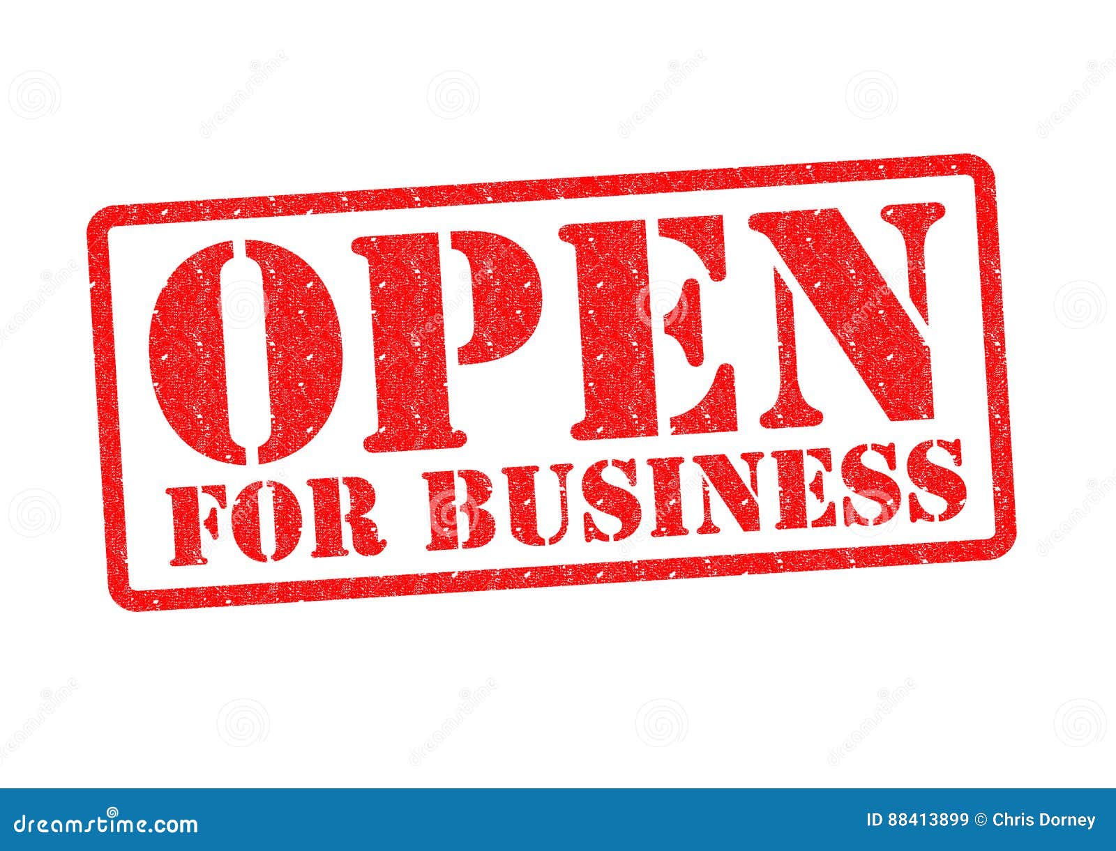 OPEN for BUSINESS stock image. Image of retail, isolated - 88413899