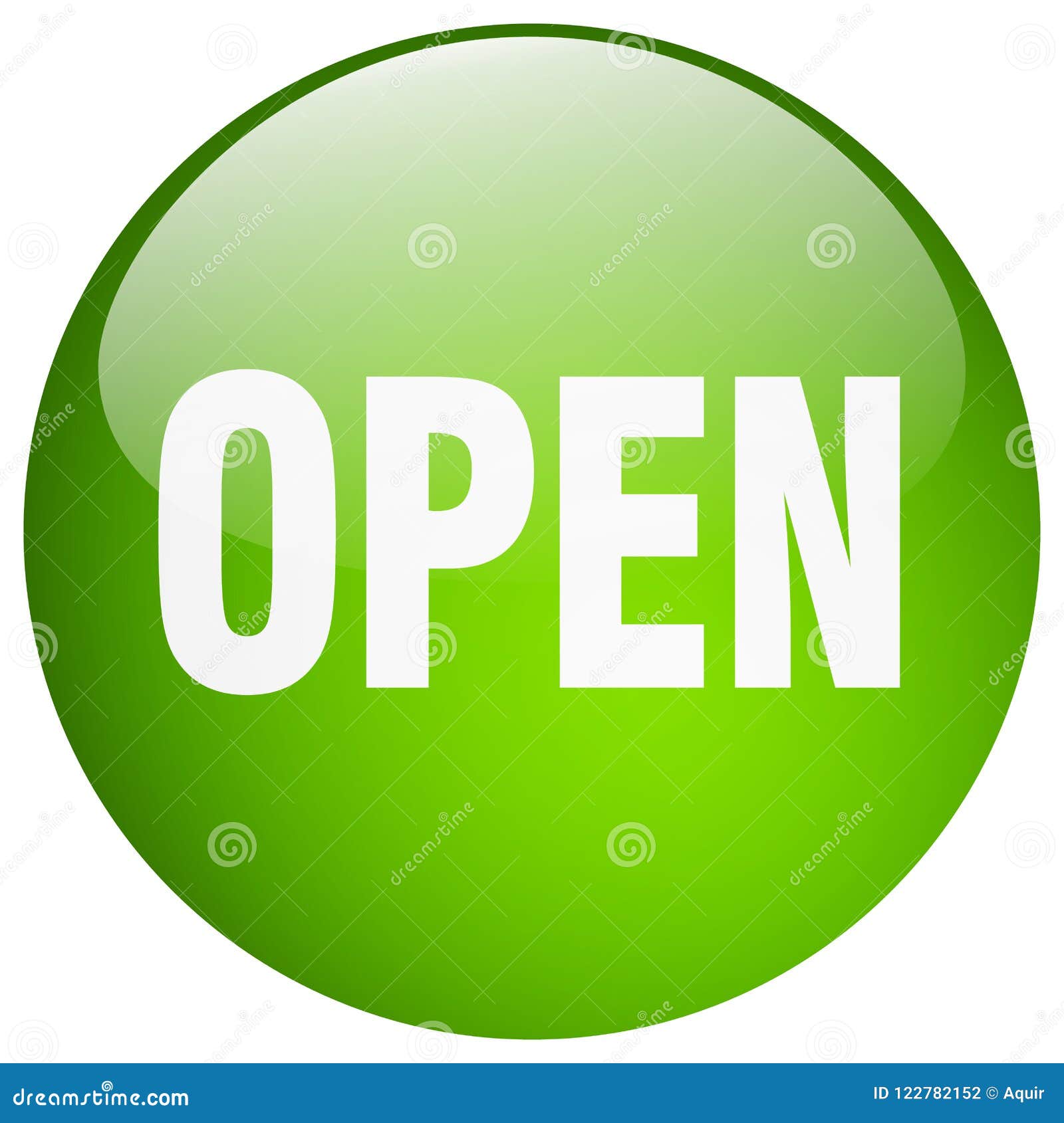 Open button stock vector. Illustration of shine, icon - 122782152