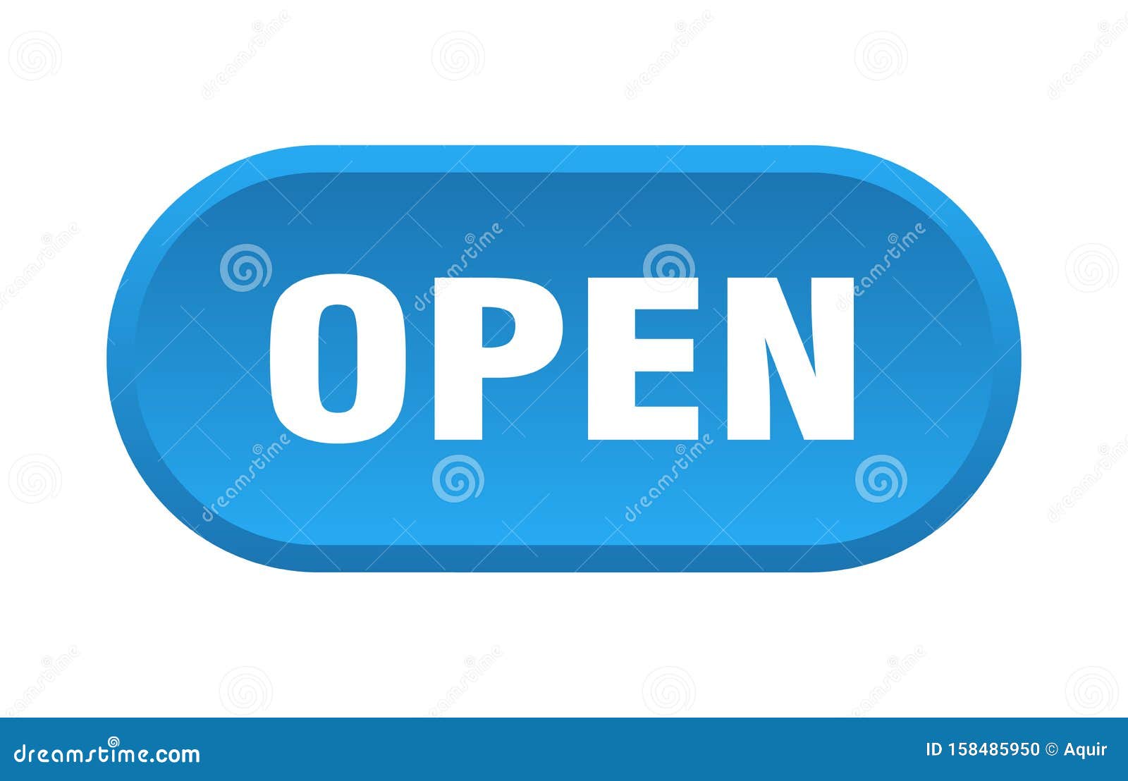 Open button stock vector. Illustration of flat, vector - 158485950