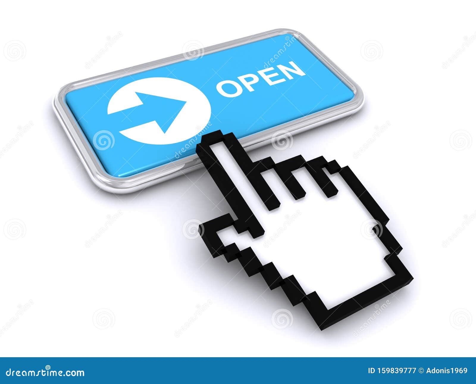 Open button stock illustration. Illustration of open - 159839777