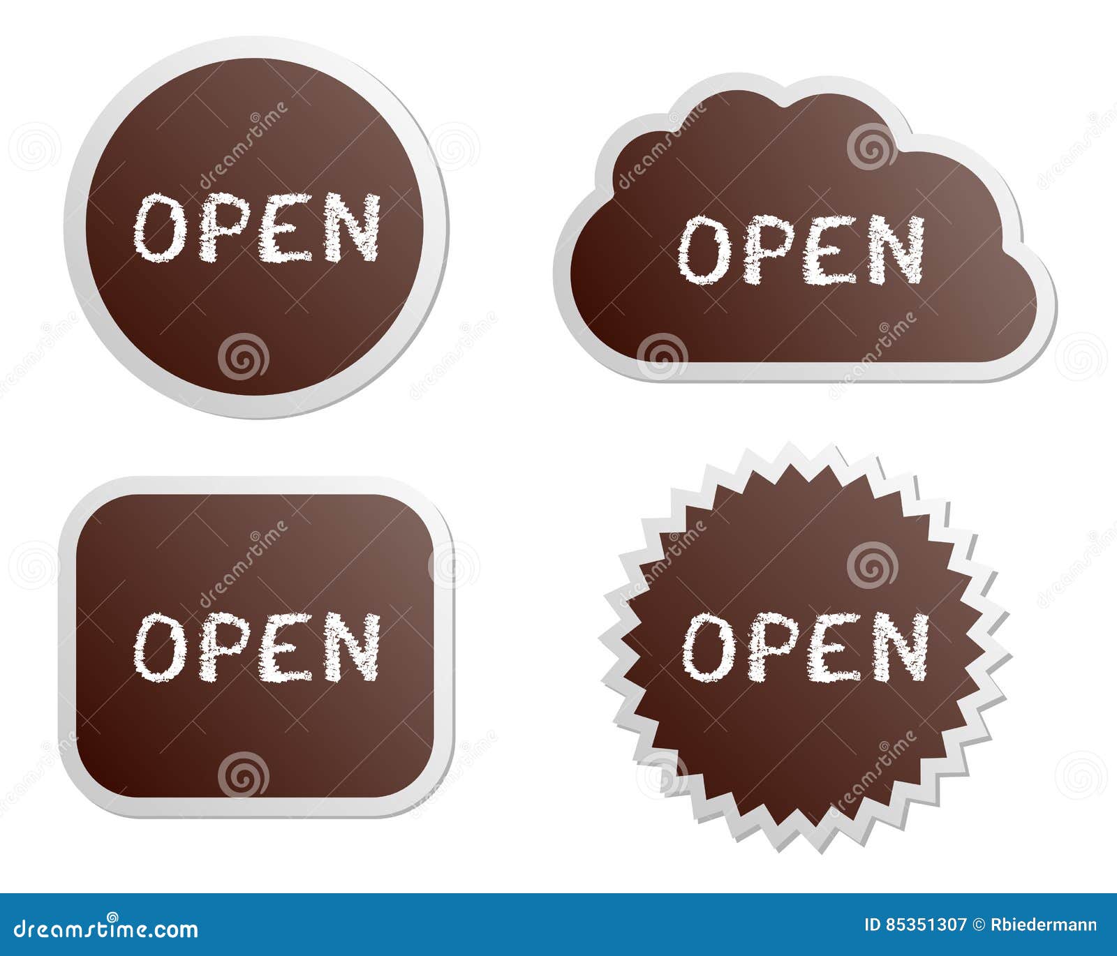 Open buttons stock vector. Illustration of shop, icons - 85351307