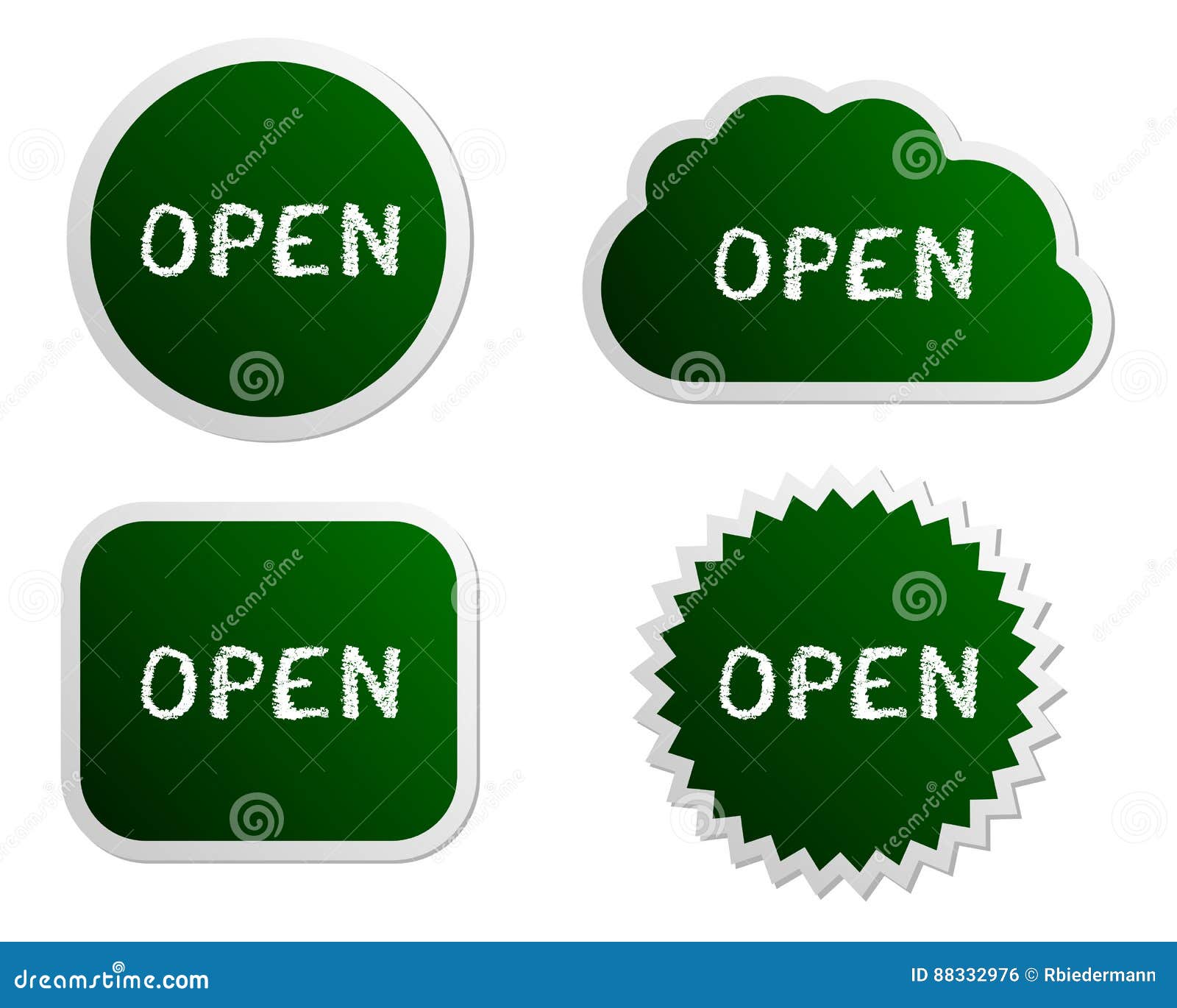 Open buttons stock vector. Illustration of paper, label - 88332976