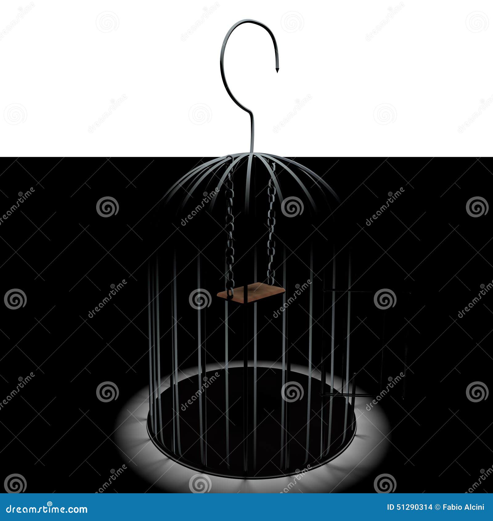 Open cage stock illustration. Illustration of birds, bird - 51290314