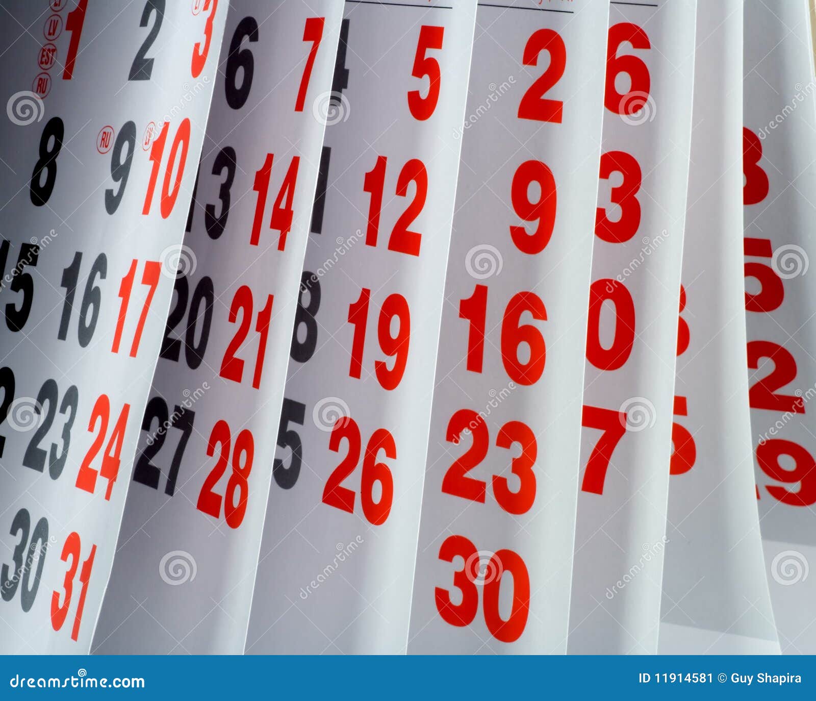 Open calendar page stock image. Image of year, event - 11914581