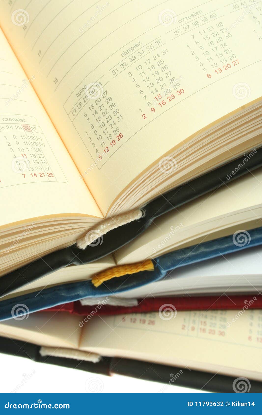 Open calendars stock photo. Image of date, organizer - 11793632