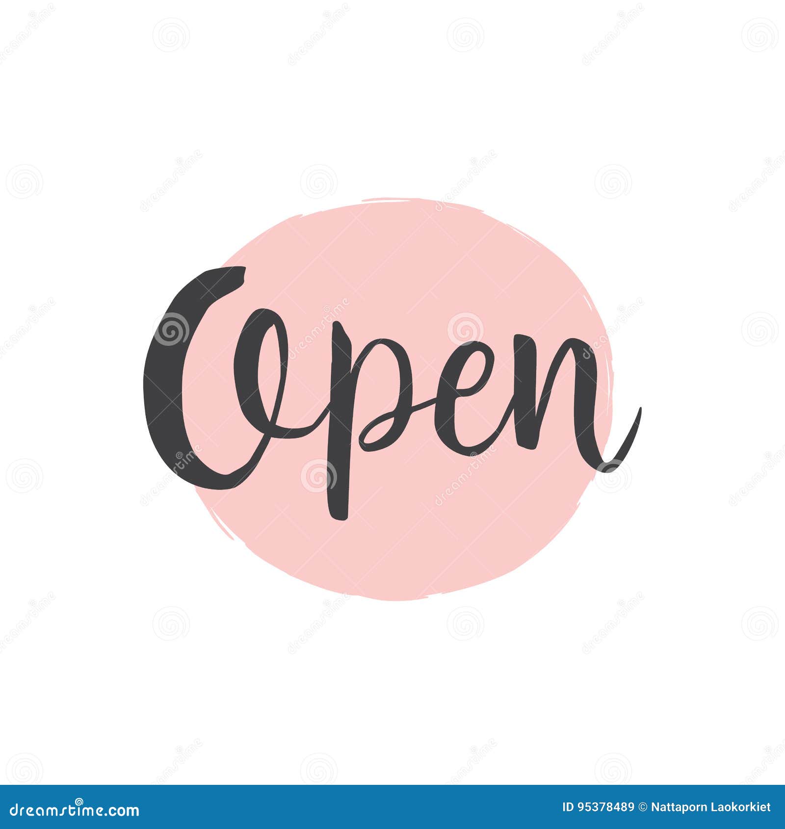 We Are Open Calligraphy Hand Lettering Isolated On White. Re-opening Of ...