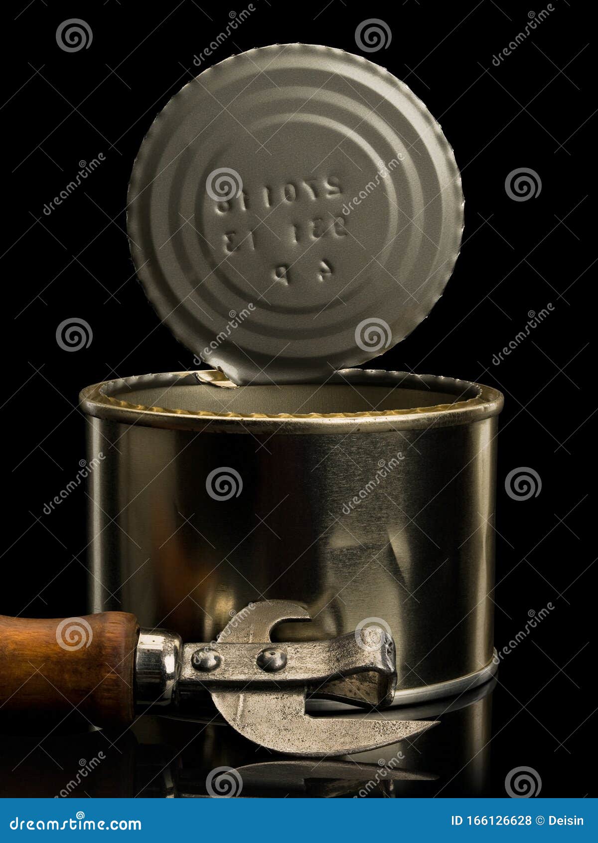Open Can and Old Can Opener Stock Photo - Image of close, food: 166126628