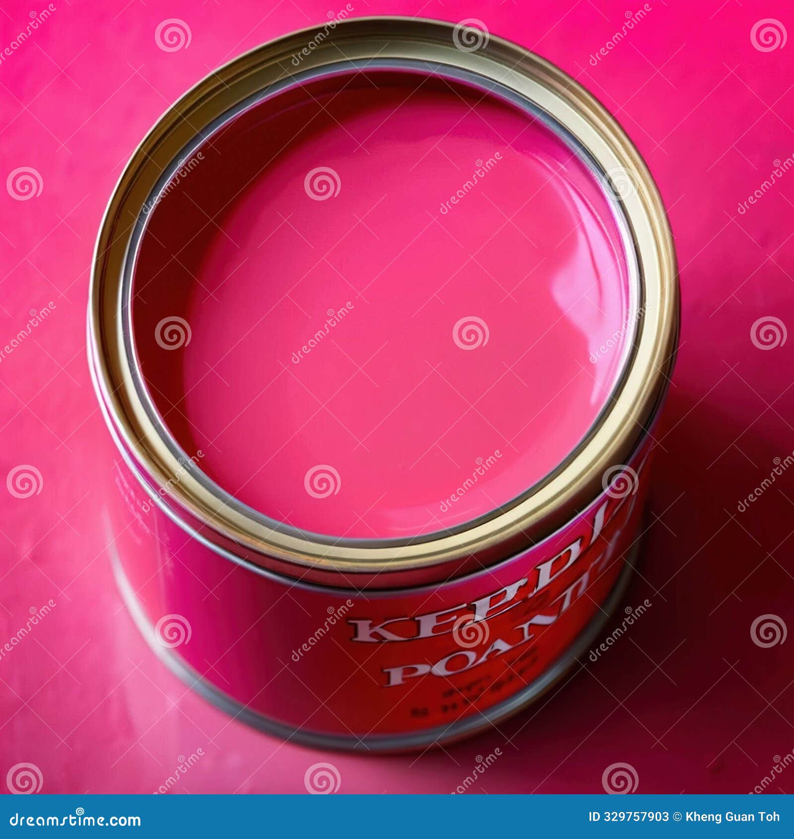 Open Can of Paint with Pink Paint , Color Concept Stock Illustration ...