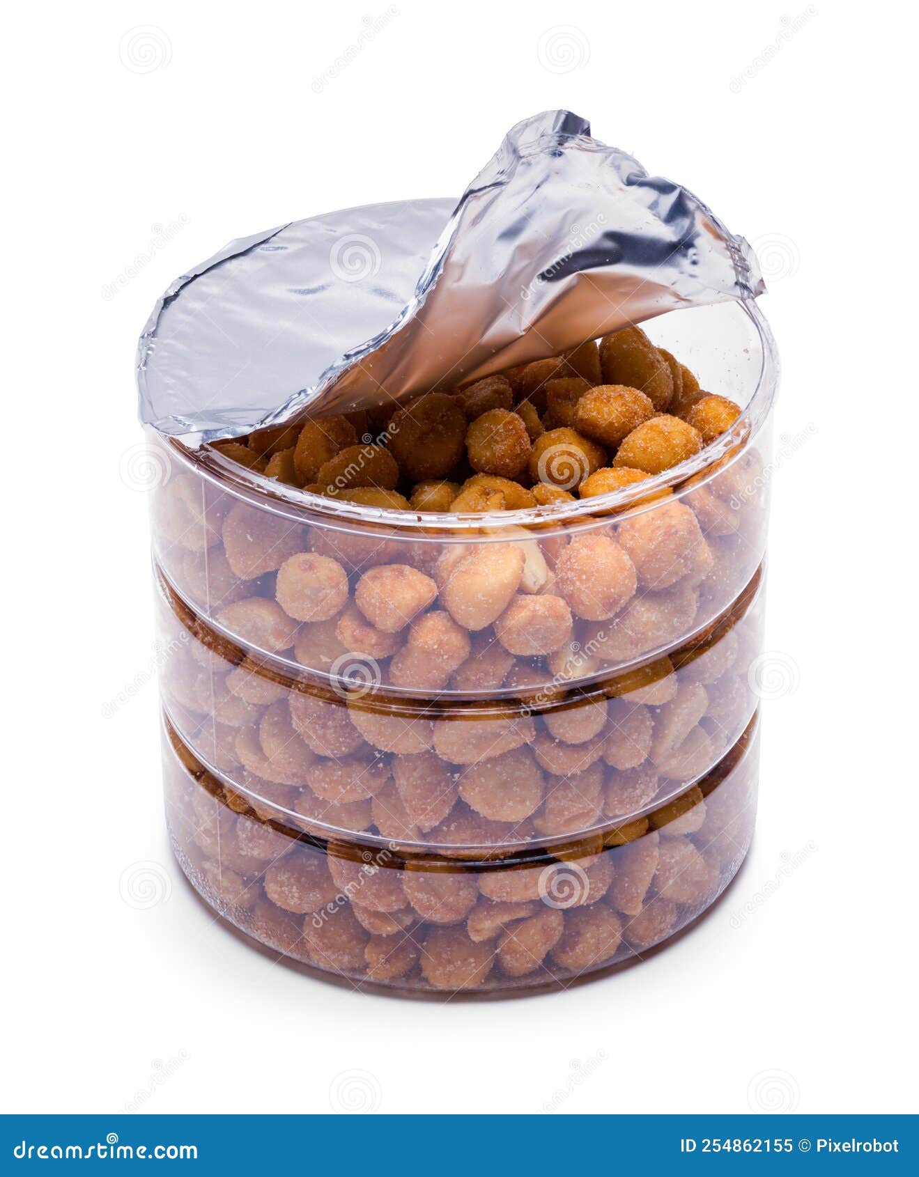 Open Can of Peanuts stock image. Image of roasted, spilled - 254862155