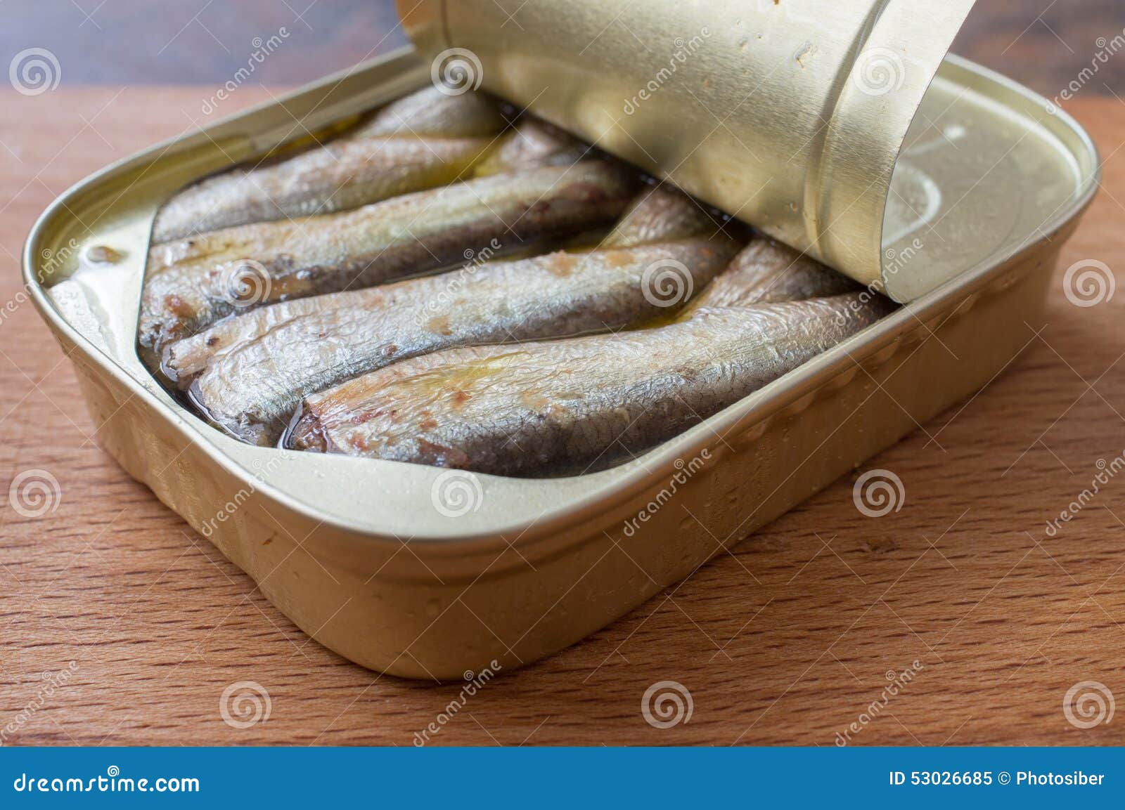 Open can of sardines stock image. Image of seafood, preserved - 53026685