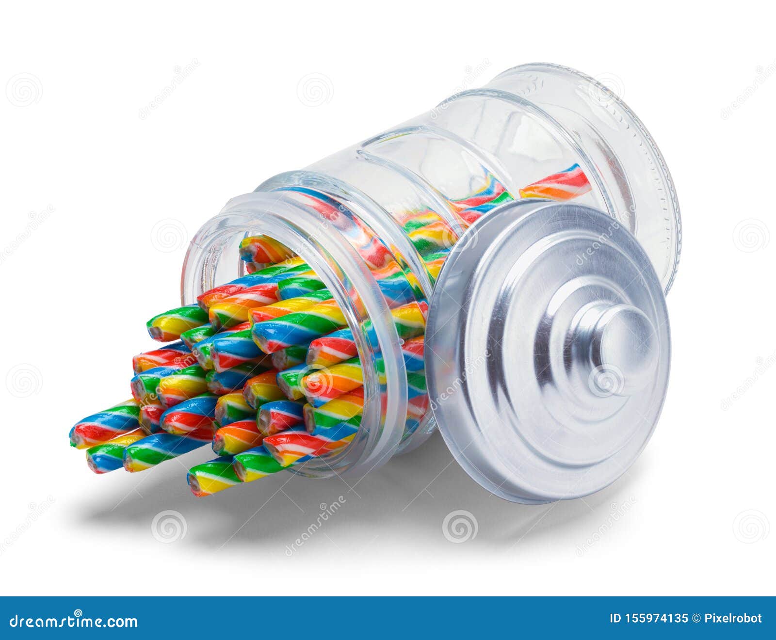 Open Candy Jar stock image. Image of full, sugar, striped - 155974135