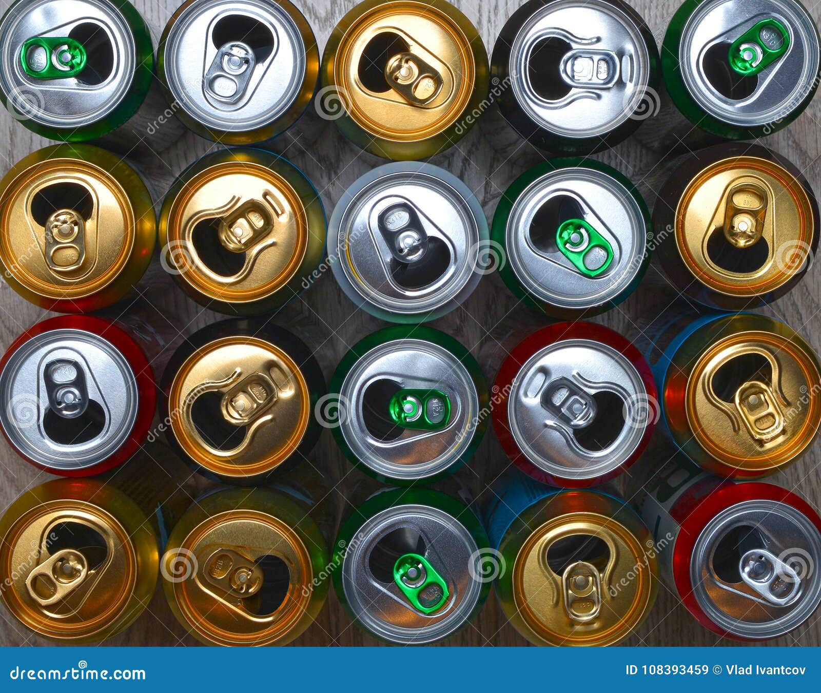 The open cans of beer. stock image. Image of empty, soda - 108393459