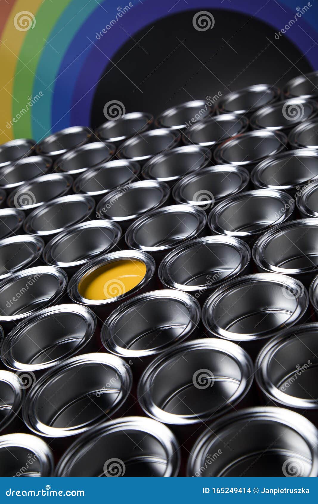 Open Cans of Paint, Creativity Concept Stock Photo - Image of open ...