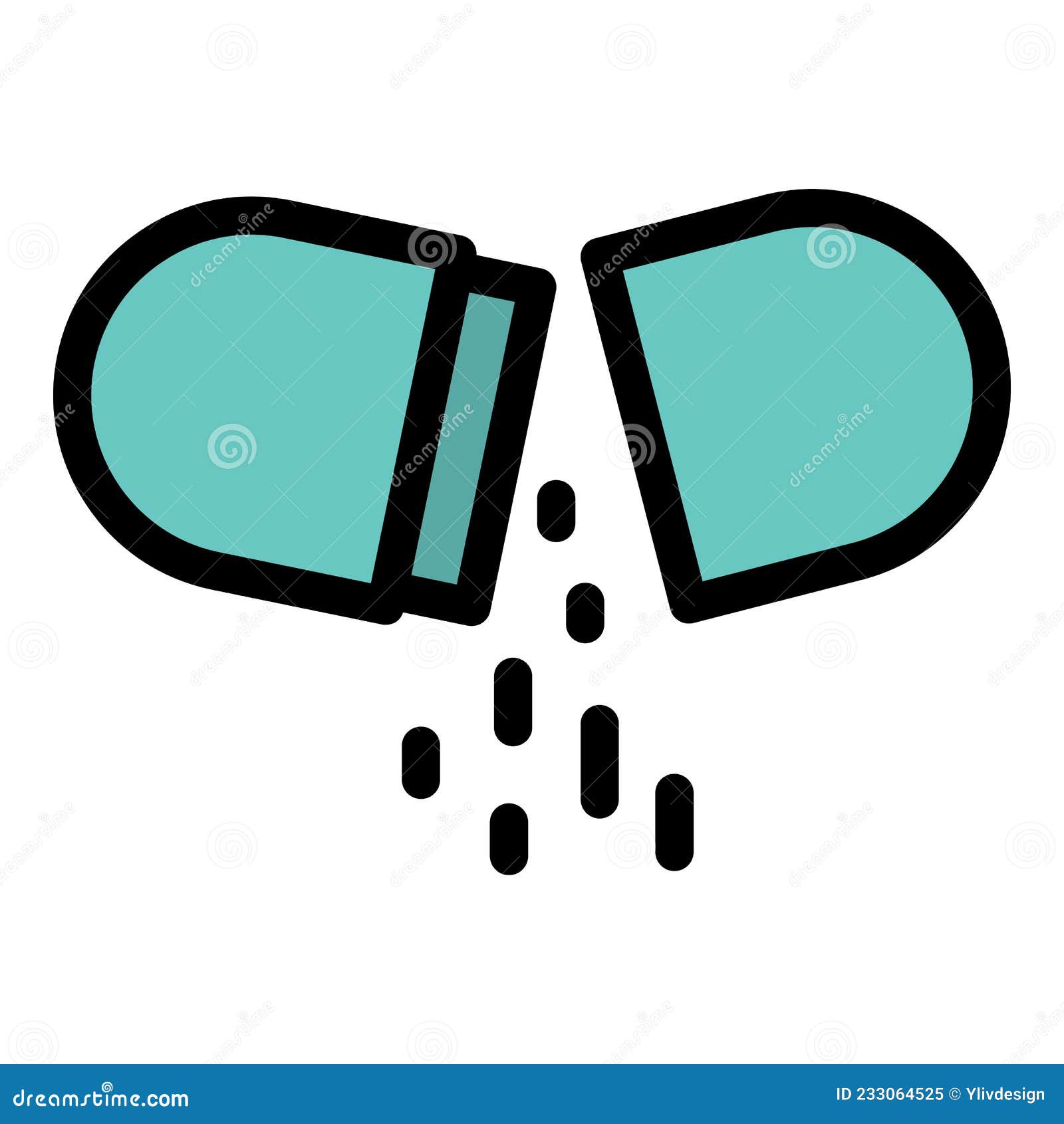 Open Capsule Pill Icon Color Outline Vector Stock Vector - Illustration ... Open Capsule Pill Icon Color Outline Vector Stock Vector - Illustration ...