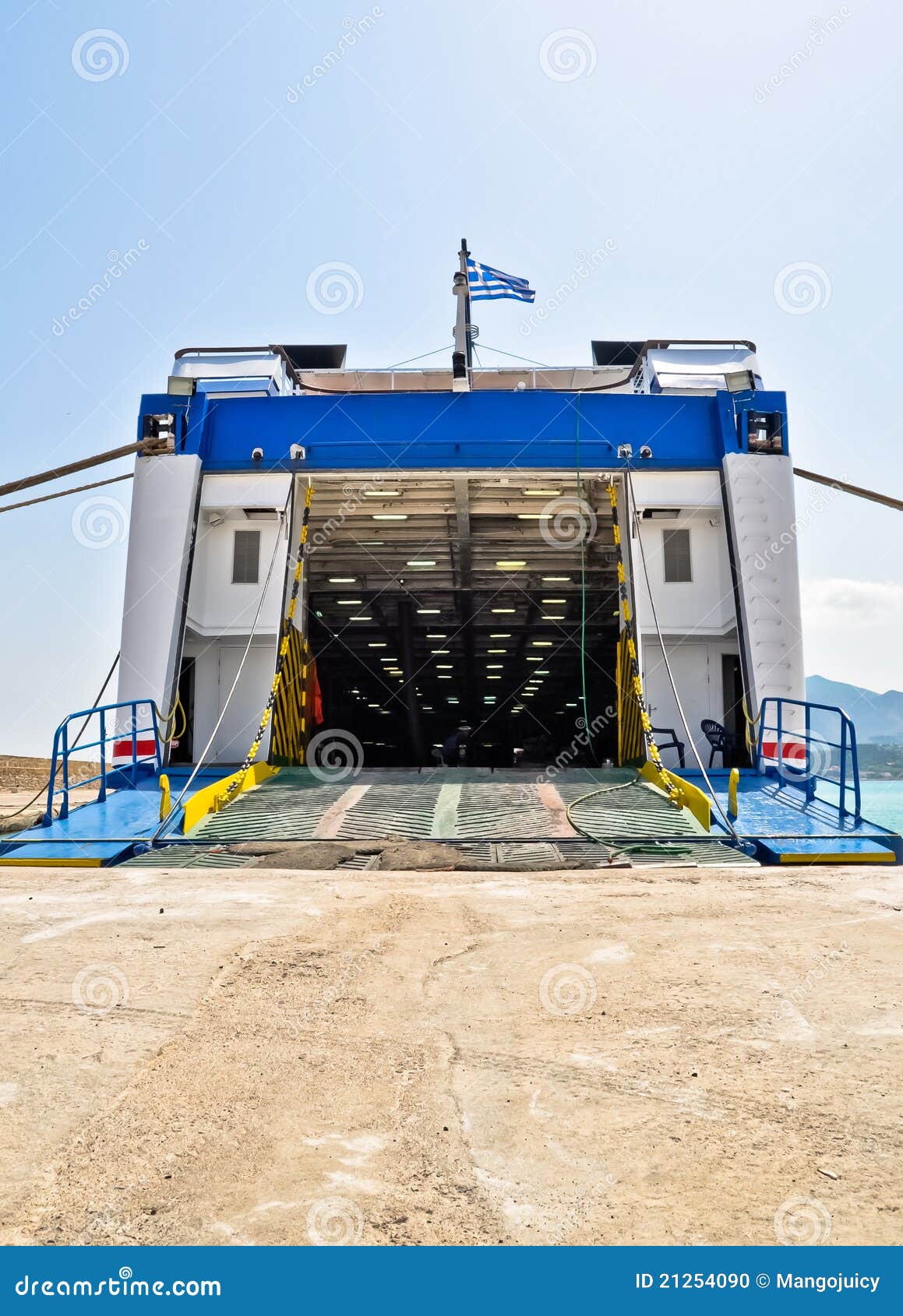 Open car ferry ramp stock photo. Image of island, passenger - 21254090