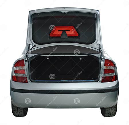 Open car trunk stock photo. Image of spacious, back, isolated - 4756274