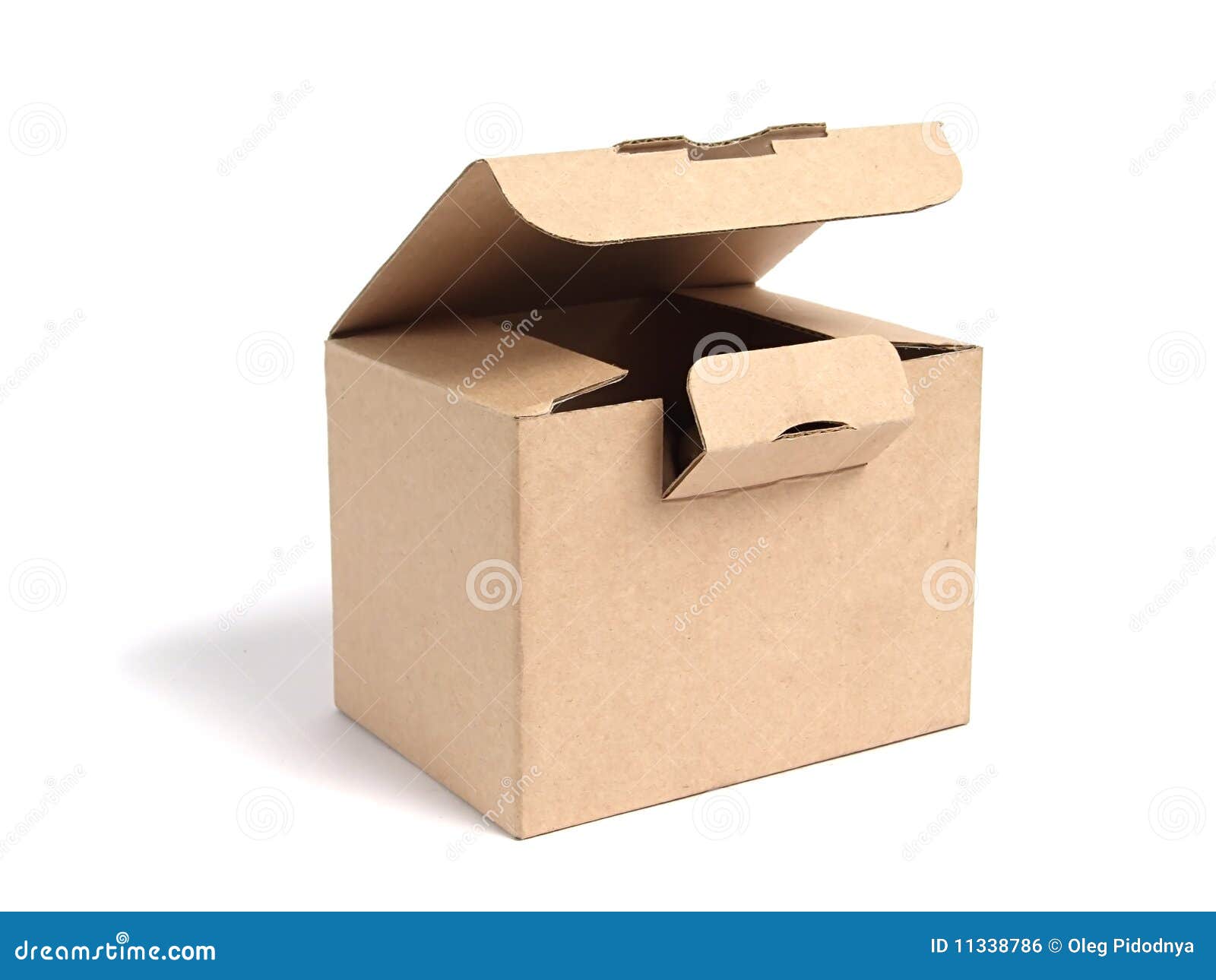 Open cardboard box stock photo. Image of isolated, container - 11338786