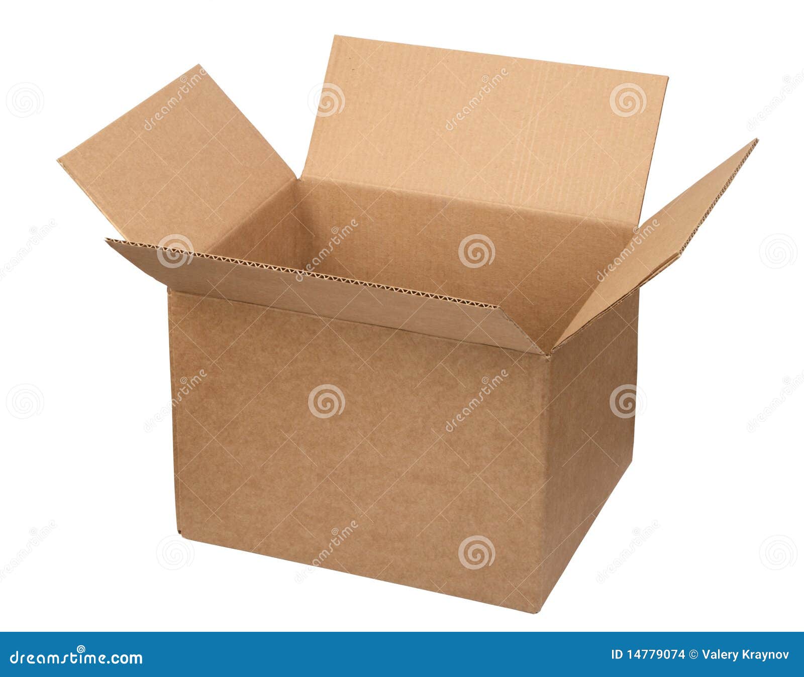 Open cardboard box stock photo. Image of package, white - 14779074