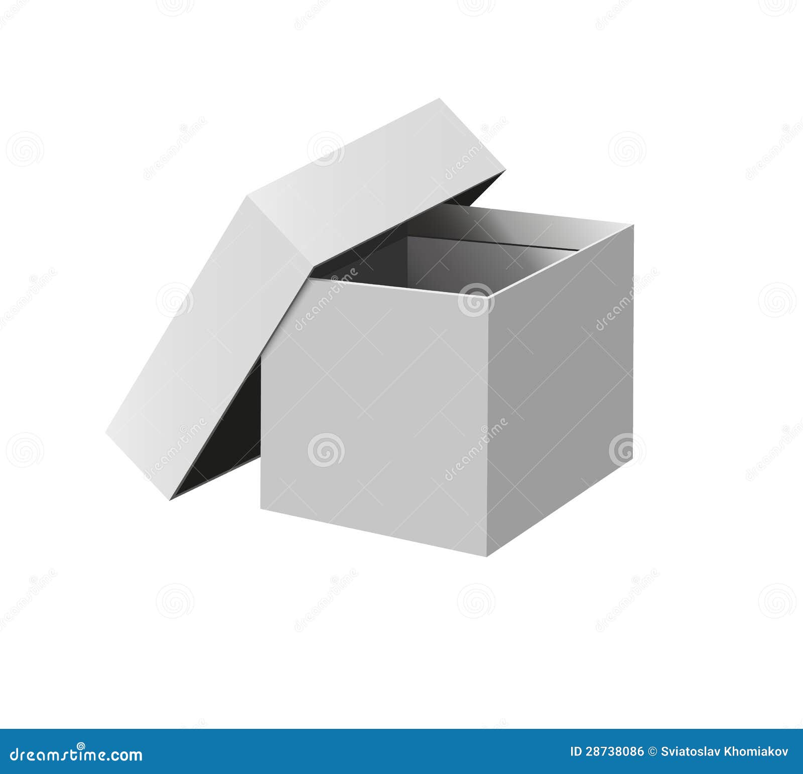 Open cardboard box stock vector. Illustration of post - 28738086