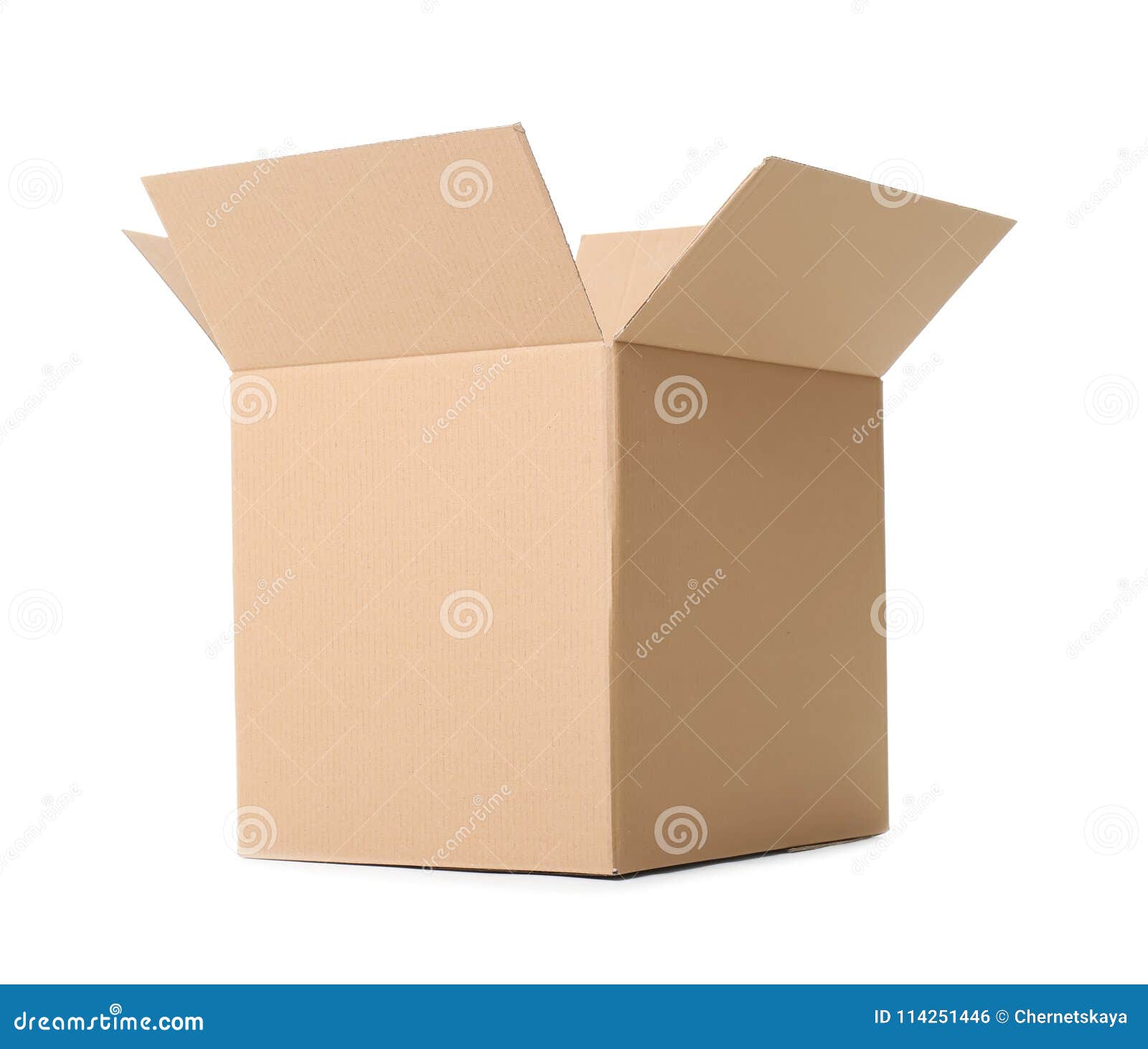 Open Cardboard Box on Background Stock Photo - Image of container ...