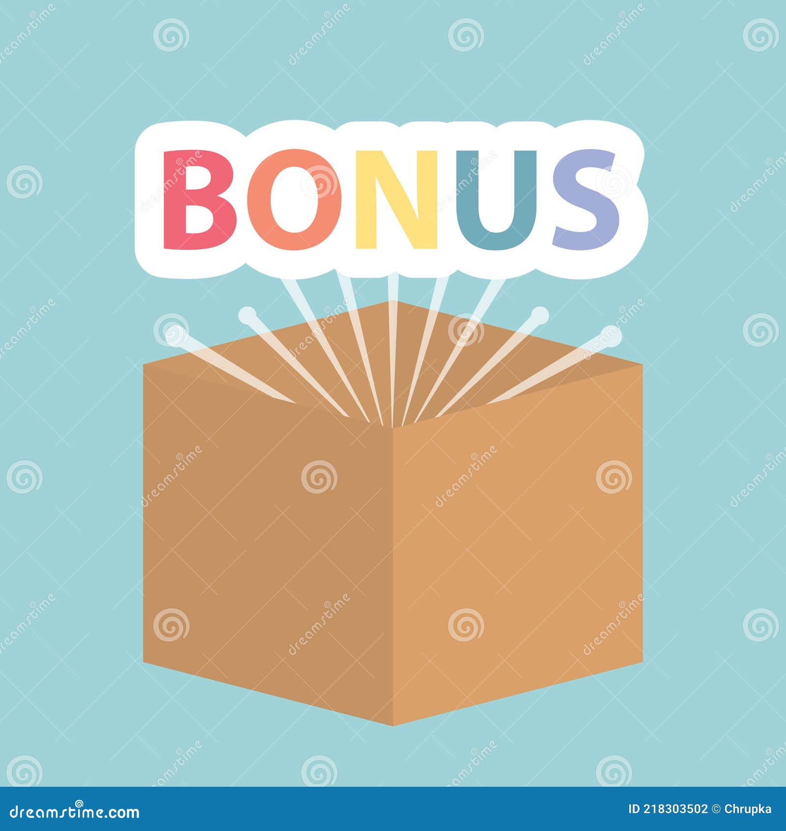 Open Cardboard Box with Bonus Banner Stock Vector - Illustration of ...