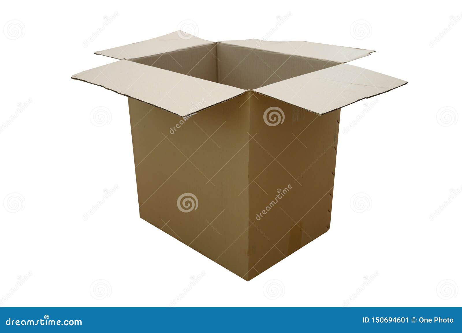 Open Cardboard Box Cardboard Boxes Isolated on White Stock Image ...