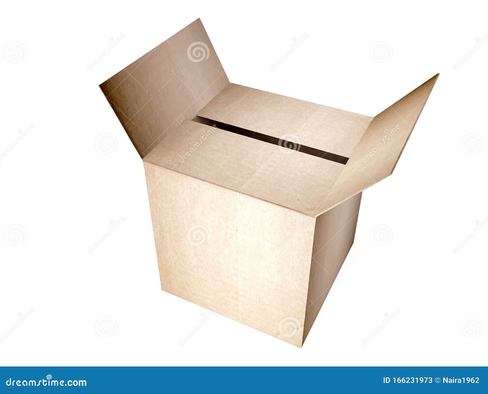 Open Cardboard Box in 3D stock illustration. Illustration of delivering ...