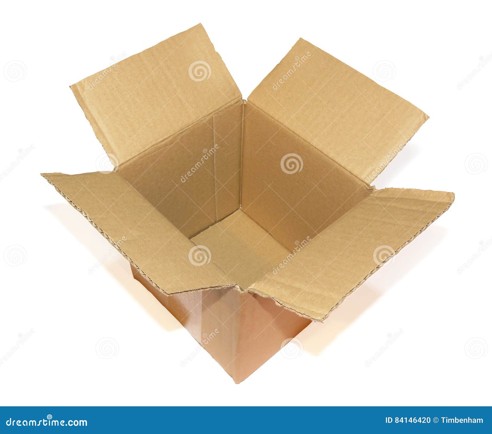 Open cardboard box stock photo. Image of parcel, brown - 84146420